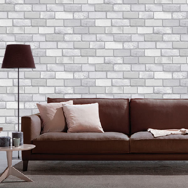 Diamond Brick Design Silver - 669401 – Beautiful Walls Pty Ltd